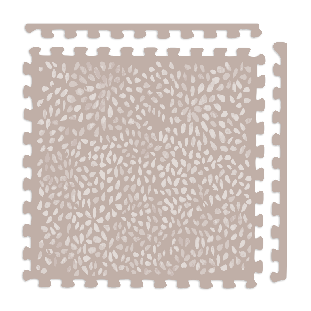 Kids Play Mat - Non-Toxic Foam - Flower Play Mat Muted Blush ...