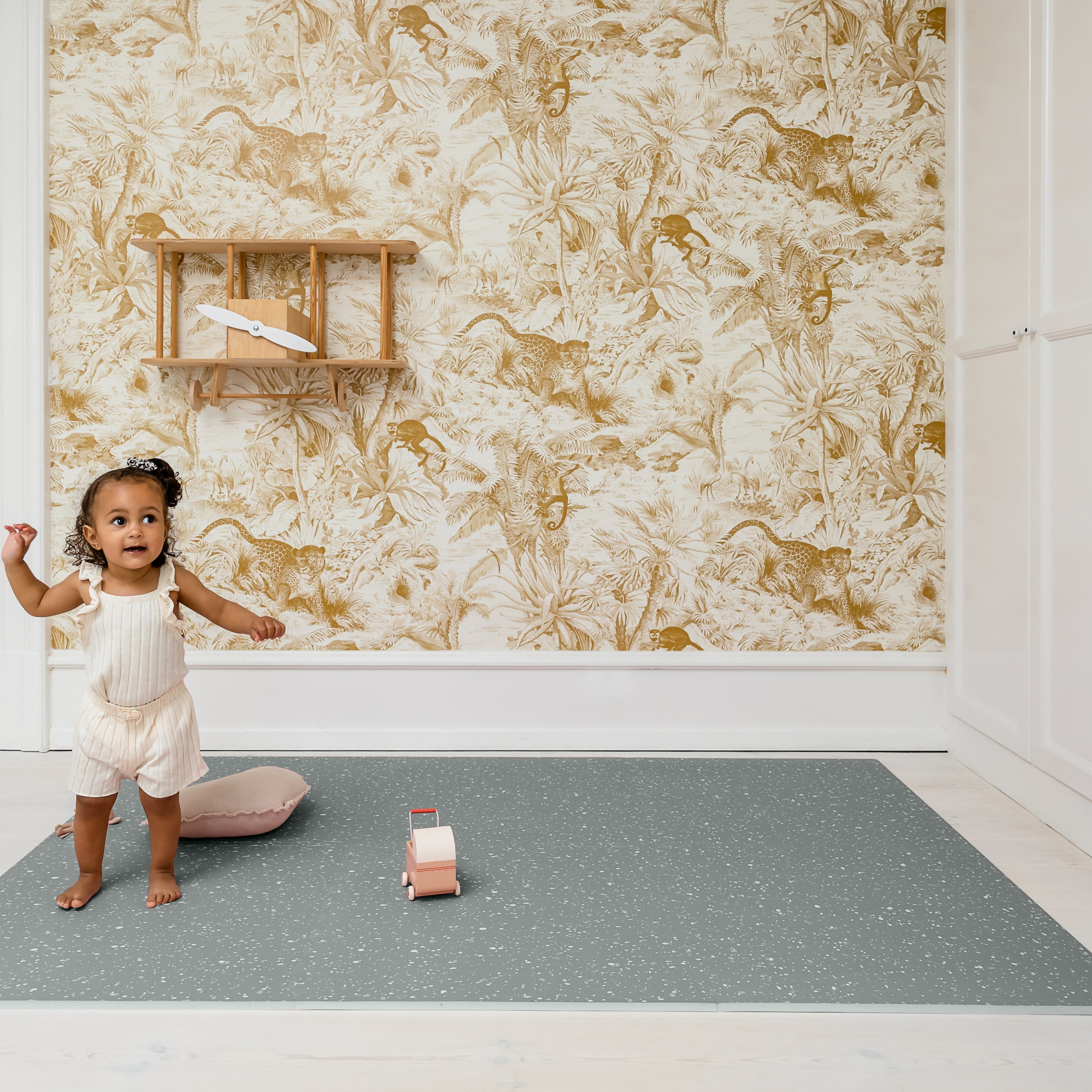 Terrazzo Play Mat Moss Green | Nursery Interior Design - Copenhagen Kid