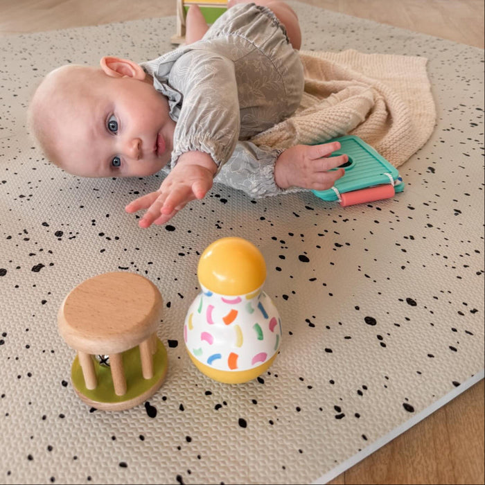 Terrazzo Foam Play Mat – Moss Green | Copenhagen Kid